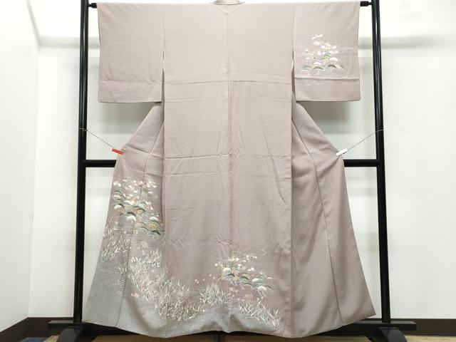 平和屋着物●創業460年・千總　訪問着　刺繍　浜松文　金彩　高島屋扱い　正絹　逸品　CAAZ0956vf