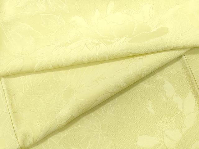 平和屋着物●上質な色無地　牡丹地紋　淡香色　正絹　逸品　CAAZ0959vf