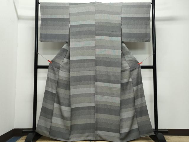 平和屋着物●江戸小紋　百柄　黒地　正絹　逸品　CAAZ1008vf