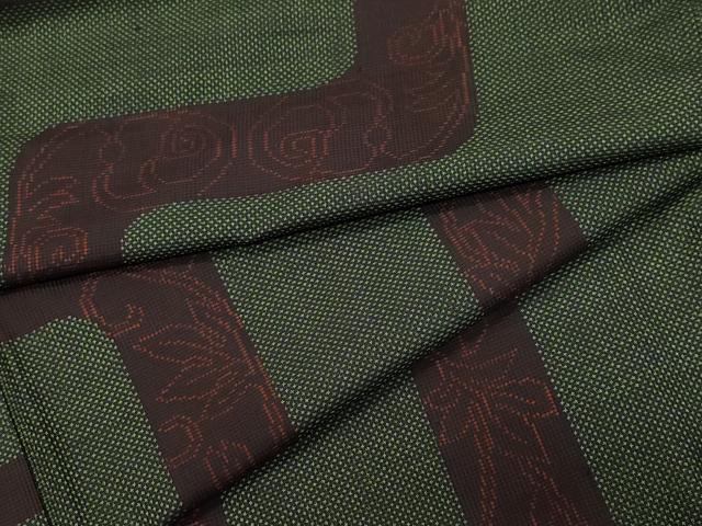 平和屋着物●本場大島紬　7マルキ　吉祥唐草文　正絹　逸品　CAAZ1060vf