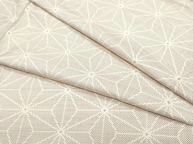 平和屋着物●本場大島紬　白大島　7マルキ　麻の葉文様　正絹　逸品　CAAZ1092vf