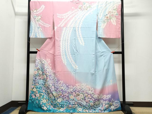 平和屋着物●訪問着　作家物　絞り　辻が花　正絹　逸品　CAAZ1116vf