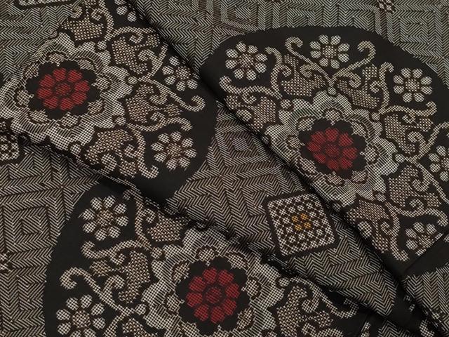 平和屋着物●本場大島紬　龍郷絣　正絹　逸品　CAAZ1149vf