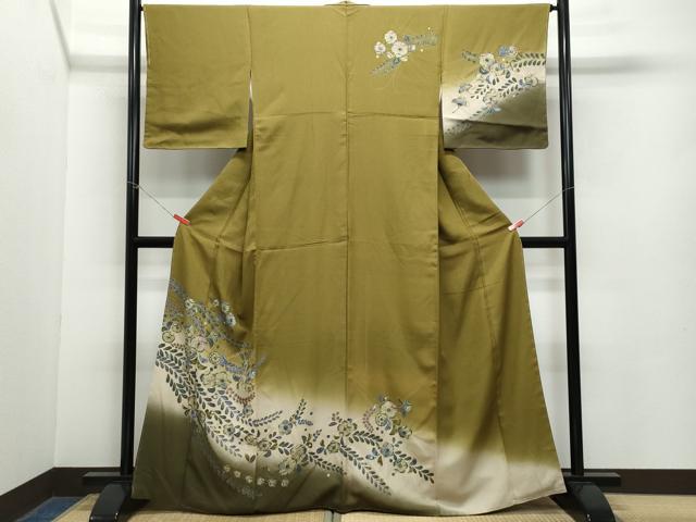 平和屋着物●訪問着　辻が花　暈し染め　金銀彩　西武百貨店扱い　正絹　逸品　未使用　CAAZ1162vf