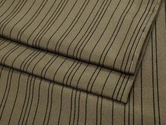 平和屋着物●上質な小紋　縞　工芸染織小いけ扱い　正絹　逸品　CAAZ1167vf