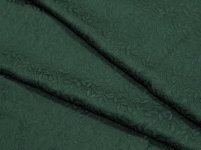 平和屋着物●上質な色無地　南天地紋　黒緑色　正絹　逸品　CAAZ1180vf