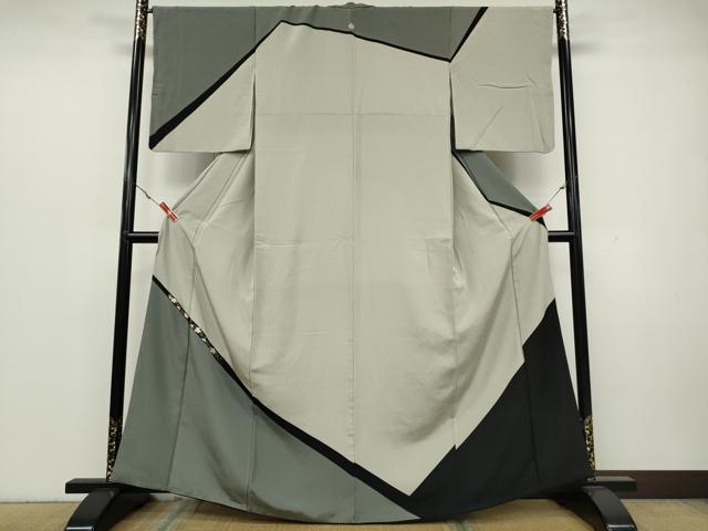 平和屋着物●訪問着　刺繍　吉祥花文　金銀糸　正絹　逸品　CAAZ2402ut