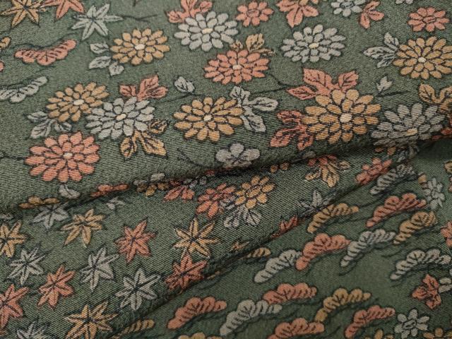 平和屋着物●上質な小紋　草花尽くし　正絹　逸品　未使用　CAAZ2445ut