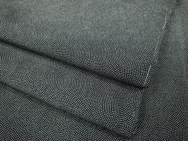 平和屋着物●江戸小紋　鮫小紋柄　黒地　正絹　逸品　CAAZ2460ut