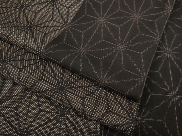 平和屋着物●本場大島紬　9マルキ　麻の葉文様　正絹　逸品　CAAZ2472ut