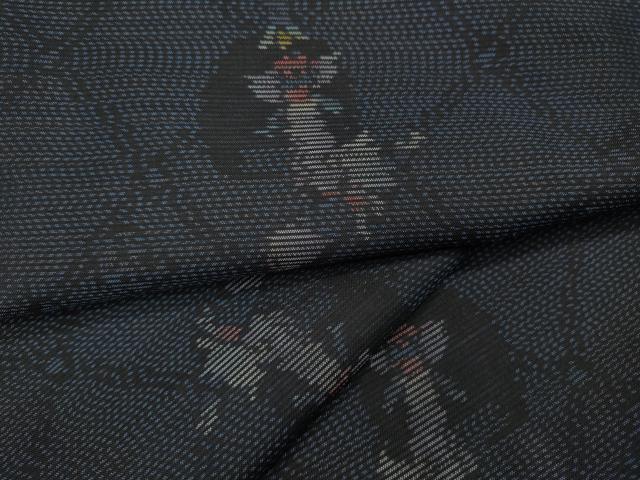 平和屋着物●本場大島紬　菱吉祥花文　正絹　逸品　CAAZ2488ut