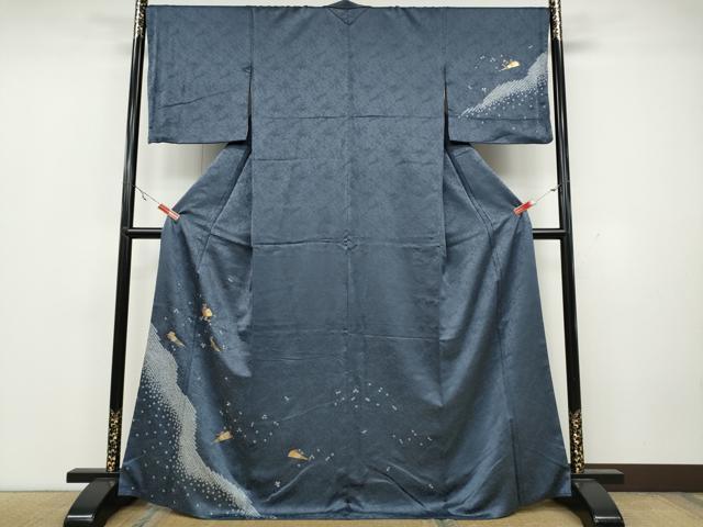 平和屋着物●創業460年・千總　訪問着　絞り　刺繍　扇面花文　金彩　高島屋扱い　正絹　逸品　CAAZ2493ut