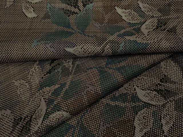 平和屋着物●本場大島紬　7マルキ　枝葉文　正絹　逸品　CAAZ2528ut