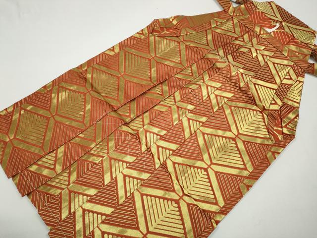 平和屋着物●男性　馬乗り袴　舞台衣装　菱松葉文　金糸　未使用　CAAZ2538ut