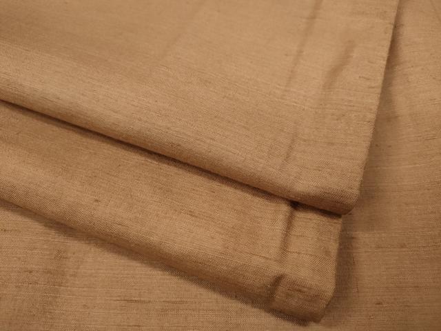 平和屋着物●結城紬　色無地　赤香色　正絹　逸品　CAAZ2565ut