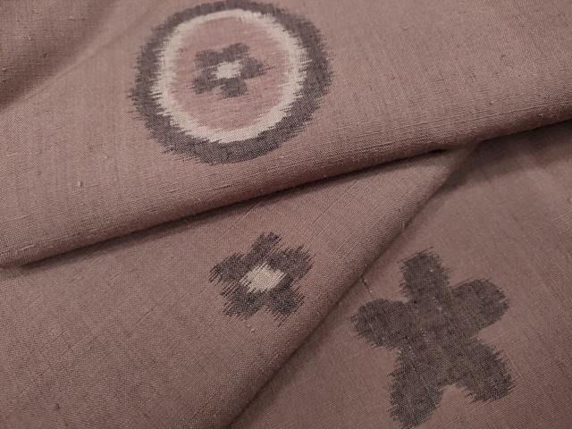 平和屋着物●上質な紬　舞花文　正絹　逸品　CAAZ2581ut