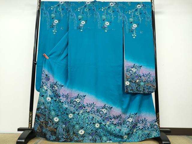 平和屋着物●豪華振袖　作家物　辻が花　絞り　暈し染め　金彩　正絹　逸品　CAAZ2644ut