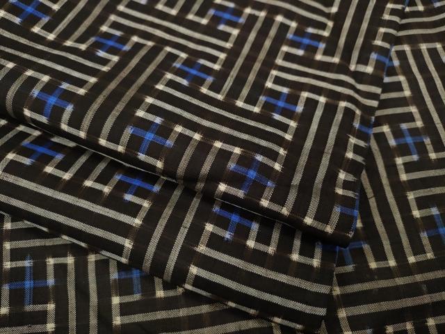 平和屋着物●本場大島紬　龍郷絣　秋名バラ　正絹　逸品　CAAZ2646ut