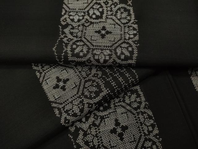 平和屋着物●本場大島紬　9マルキ　地空き　吉祥花間道　正絹　逸品　未使用　CAAZ2678ut