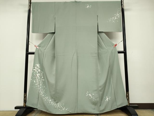 平和屋着物●訪問着　友禅　枝桜文　正絹　逸品　CAAZ2713ut