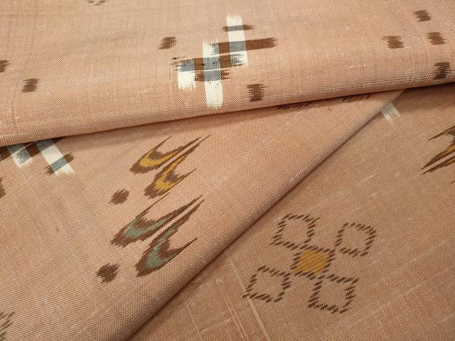 平和屋着物●本場琉球絣　琉球絣文様　正絹　逸品　CAAZ2786ut