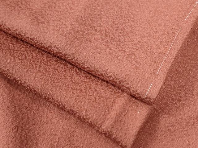 平和屋着物●上質な色無地　甚三紅色　正絹　逸品　未使用　CAAZ2838yc