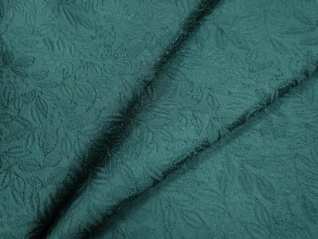 平和屋着物●上質な色無地　南天地紋　木賊色　ロング丈　正絹　逸品　CAAZ2839yc