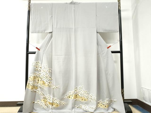 平和屋着物●中国三大刺繍　総刺繍　蘇州刺繍　色留袖　雲取り裏菊文　金彩　ロング丈　正絹　逸品　CAAZ2844yc