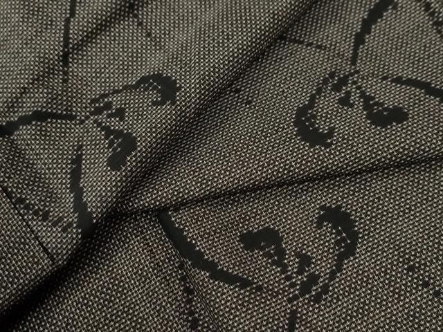 平和屋着物●本場大島紬　9マルキ　枝花文　正絹　逸品　CAAZ2866yc