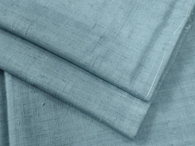 平和屋着物●本場結城紬　重要無形文化財　色無地　浅縹色　正絹　逸品　未使用　CAAZ2927yc