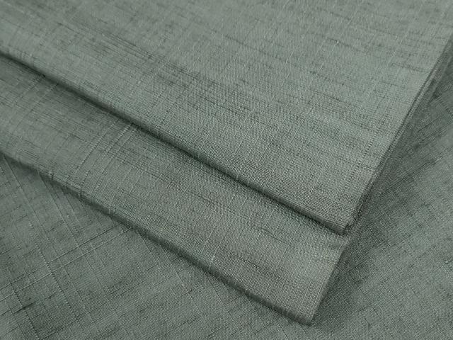 平和屋着物●男性　紬　色無地　灰色　正絹　逸品　CAAZ2939yc