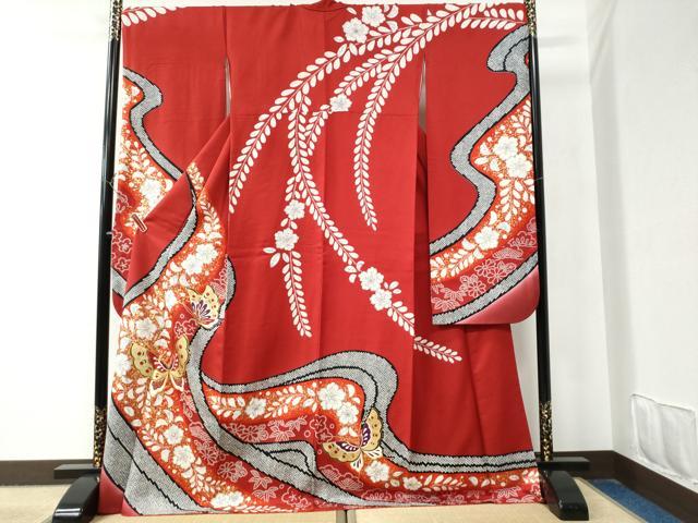 平和屋着物●豪華振袖　辻が花　駒刺繍　金彩　正絹　逸品　CAAZ2943yc