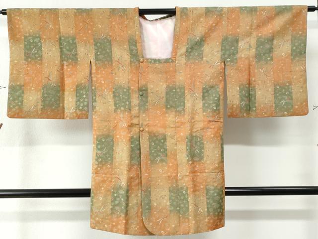 平和屋着物＃道行コート　ロング丈　お召地　鳳凰宝尽くし吉祥文　正絹　逸品　CAAZ2949yc