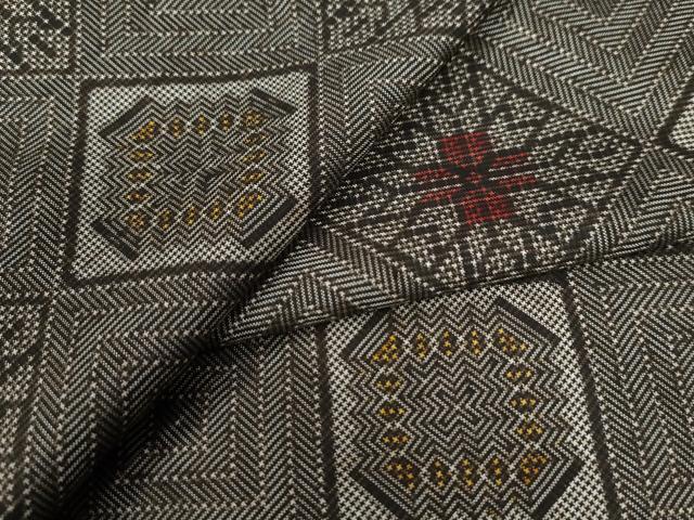 平和屋着物●本場大島紬　龍郷絣　正絹　逸品　CAAZ2951yc