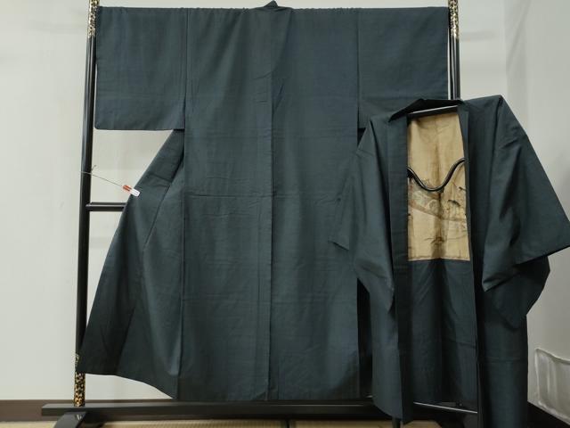 平和屋着物●男性　本場大島紬　アンサンブル　80亀甲　総詰め　正絹　逸品　CAAZ2973yc