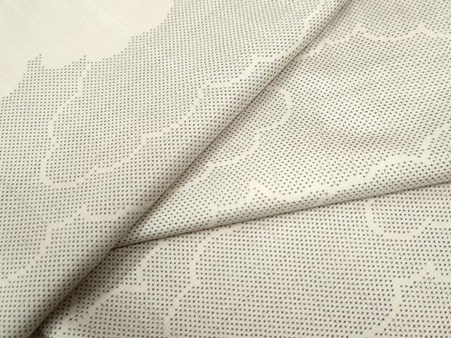 平和屋着物●本場大島紬　白大島　9マルキ　雲重ね文　正絹　逸品　CAAZ3048yc