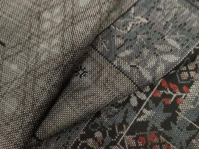 平和屋着物●本場大島紬　9マルキ　色紙重ね吉祥花文　正絹　逸品　CAAZ3069yc