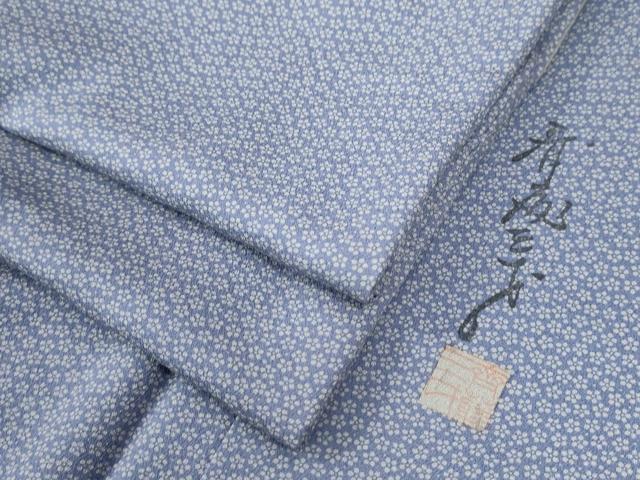 平和屋着物●染色作家　斉藤三才　江戸小紋　小花小紋柄　正絹　逸品　CAAZ3091yc
