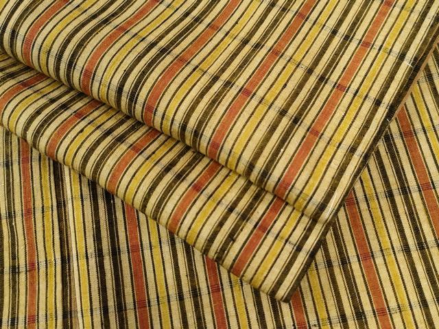 平和屋着物●上質な紬　縞　大丸扱い　正絹　逸品　未使用　CAAZ3104yc