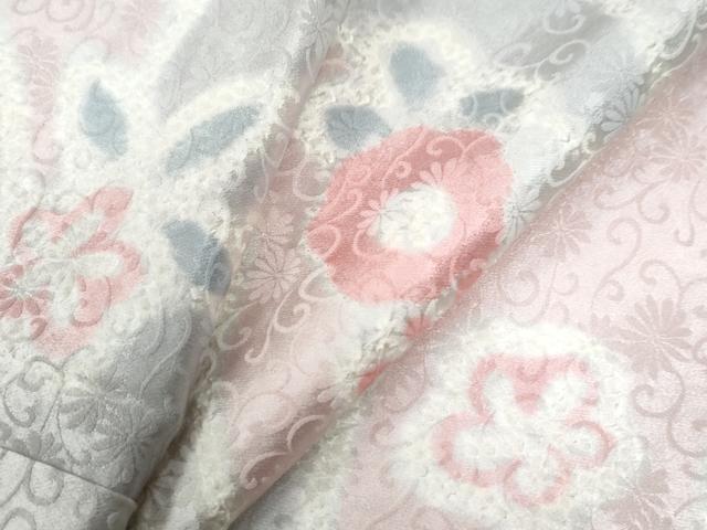 平和屋着物●上質な小紋　絞り　舞花文　暈し染め　正絹　逸品　CAAZ3109yc