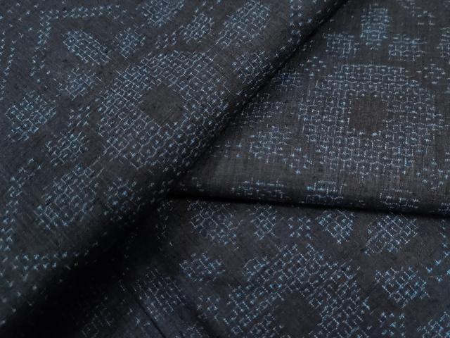 平和屋着物●結城紬　80亀甲　天井花文　正絹　逸品　未使用　CAAZ3122yc