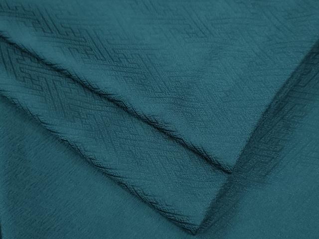 平和屋着物●上質な色無地　紗綾形地紋　御召茶色　正絹　逸品　CAAZ3149yc