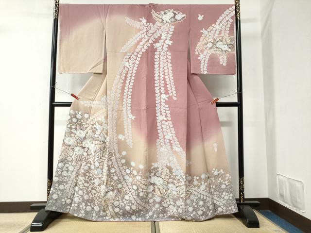 平和屋着物●訪問着　作家物　辻が花　暈し染め　やまと誂製　正絹　逸品　CAAZ3152yc