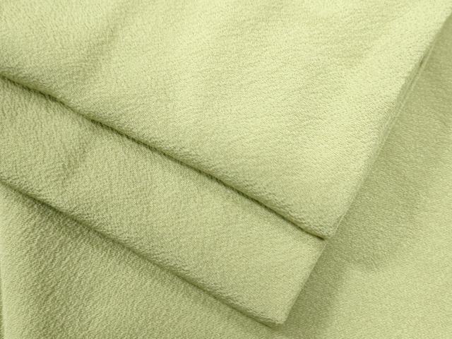 平和屋着物●上質な色無地　若菜色　正絹　逸品　CAAZ3155yc