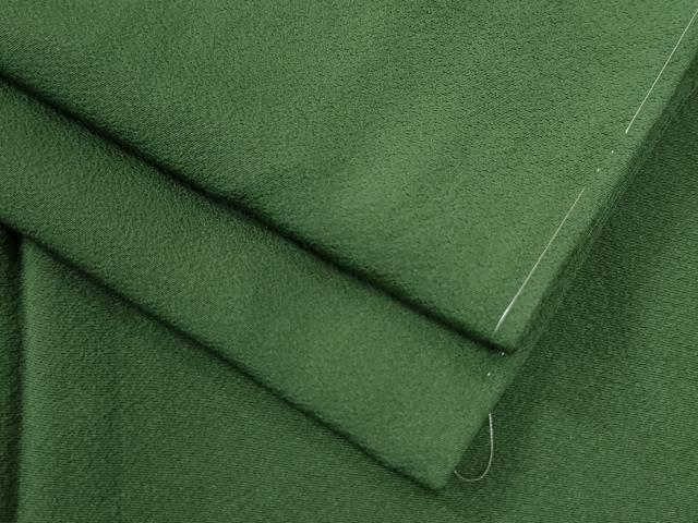 平和屋着物●上質な色無地　松葉色　正絹　逸品　CAAZ3156yc