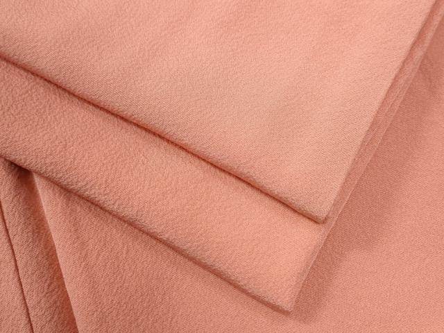 平和屋着物●上質な色無地　珊瑚色　正絹　逸品　CAAZ3161yc