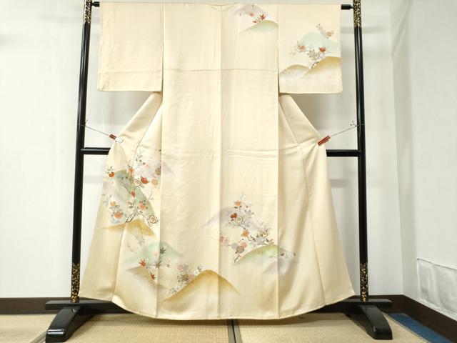 平和屋着物●創業460年・千總　訪問着　遠山枝橘花文　暈し染め　金彩　松坂屋扱い　正絹　逸品　CAAZ3171yc