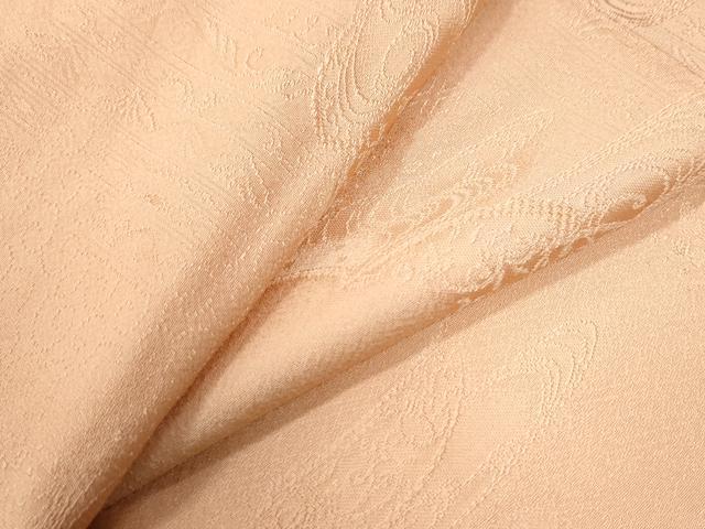 平和屋着物●上質な色無地　流水花唐草地紋　洒落柿色　正絹　逸品　CAAZ3189yc