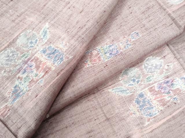 平和屋着物●小千谷紬　魚　正絹　逸品　CAAZ3216yc