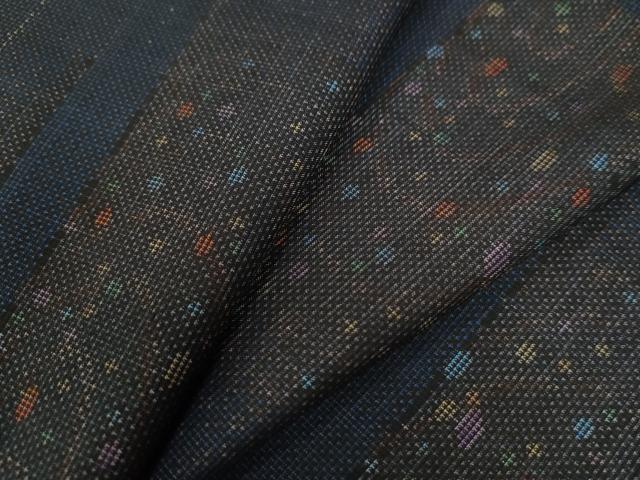 平和屋着物●本場大島紬　9マルキ　霞吉祥文　正絹　逸品　CAAZ3252yc